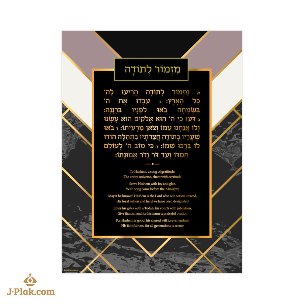 Modern Mizmor LeSoda - English Poem - J·Plak